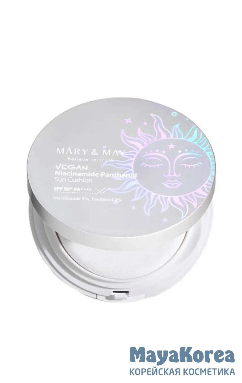 Кушон солнцезащитный с ниацинамидом Mary & May Vegan Niacinamide ...