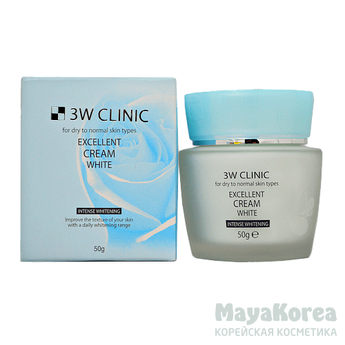 Крем для лица отбеливающий 3W CLINIC Excellent White Cream купить в ...